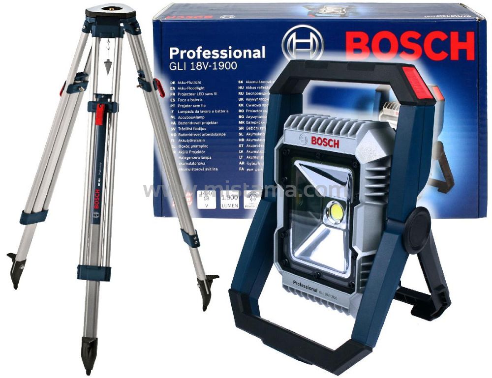Lampa akumulatorowa GLI 18V-1900 BOSCH + statyw