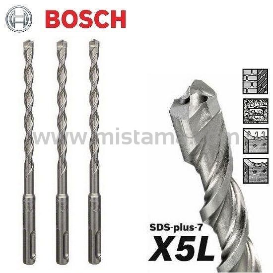 Zestaw 3 wierteł SDS-PLUS 10/100/160mm X5L BOSCH (WYPRZEDAŻ!)