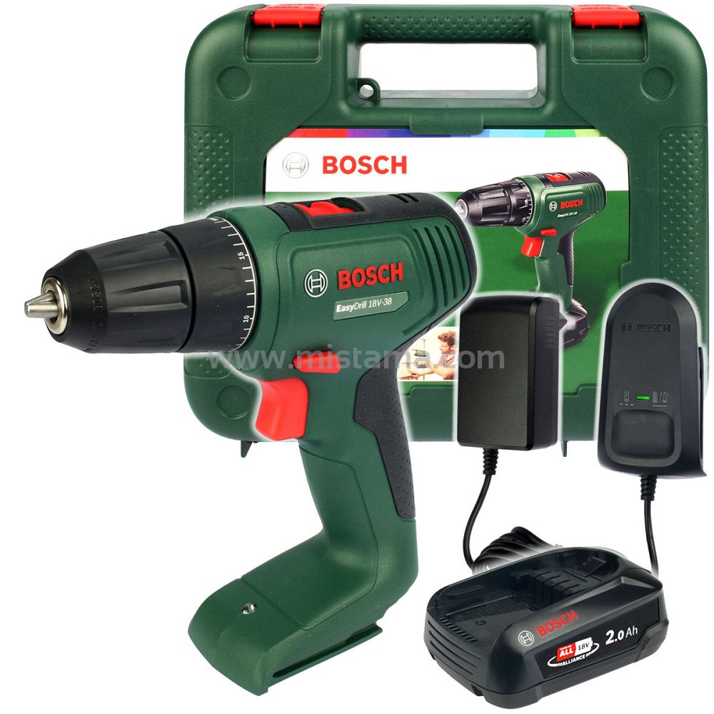 Wkrętarka 18V EasyDrill 18V-38 BOSCH 1x2,0Ah + WALIZKA