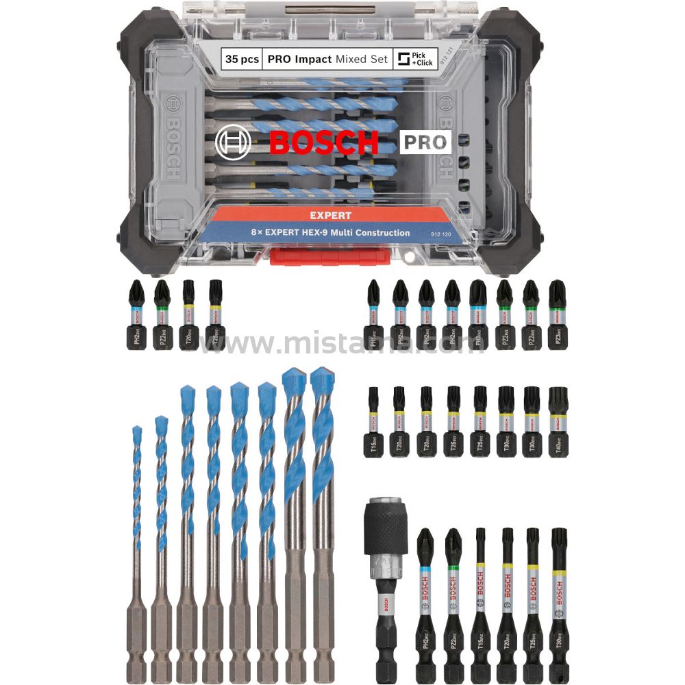 Zestaw 35 bitów i wierteł MIXED SET IMPACT BOSCH PRO w kasecie